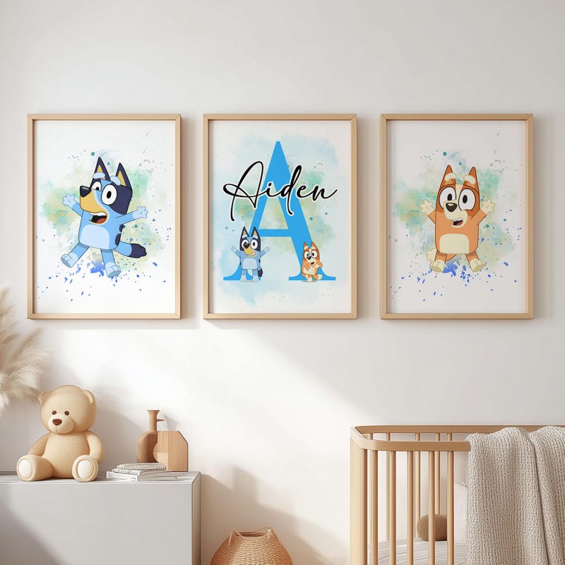 Custom Wall Decal Bluey - Etsy UK