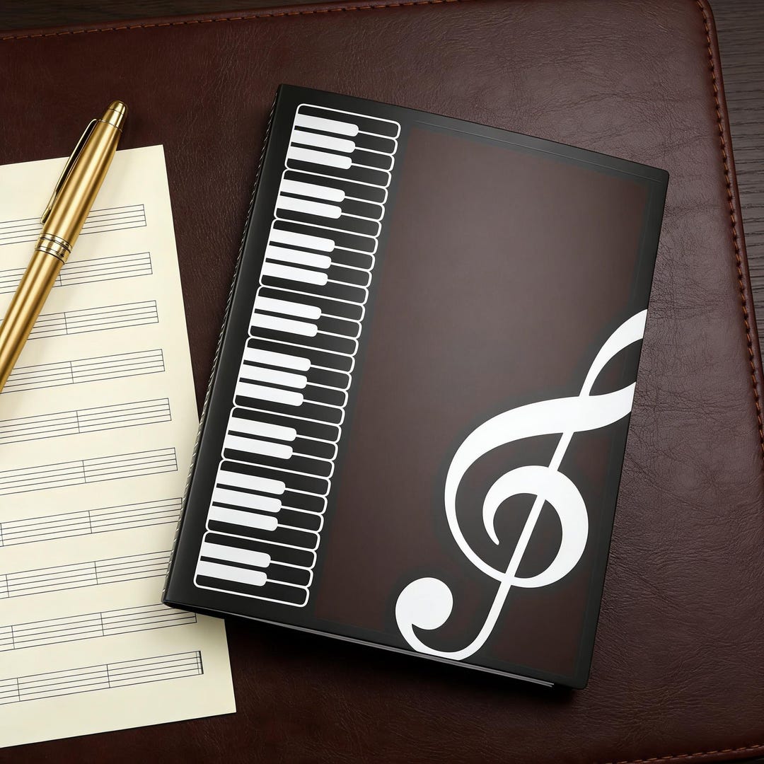 Musical File Folder - 40 Pockets Music Score Organizer | Piano/note ...