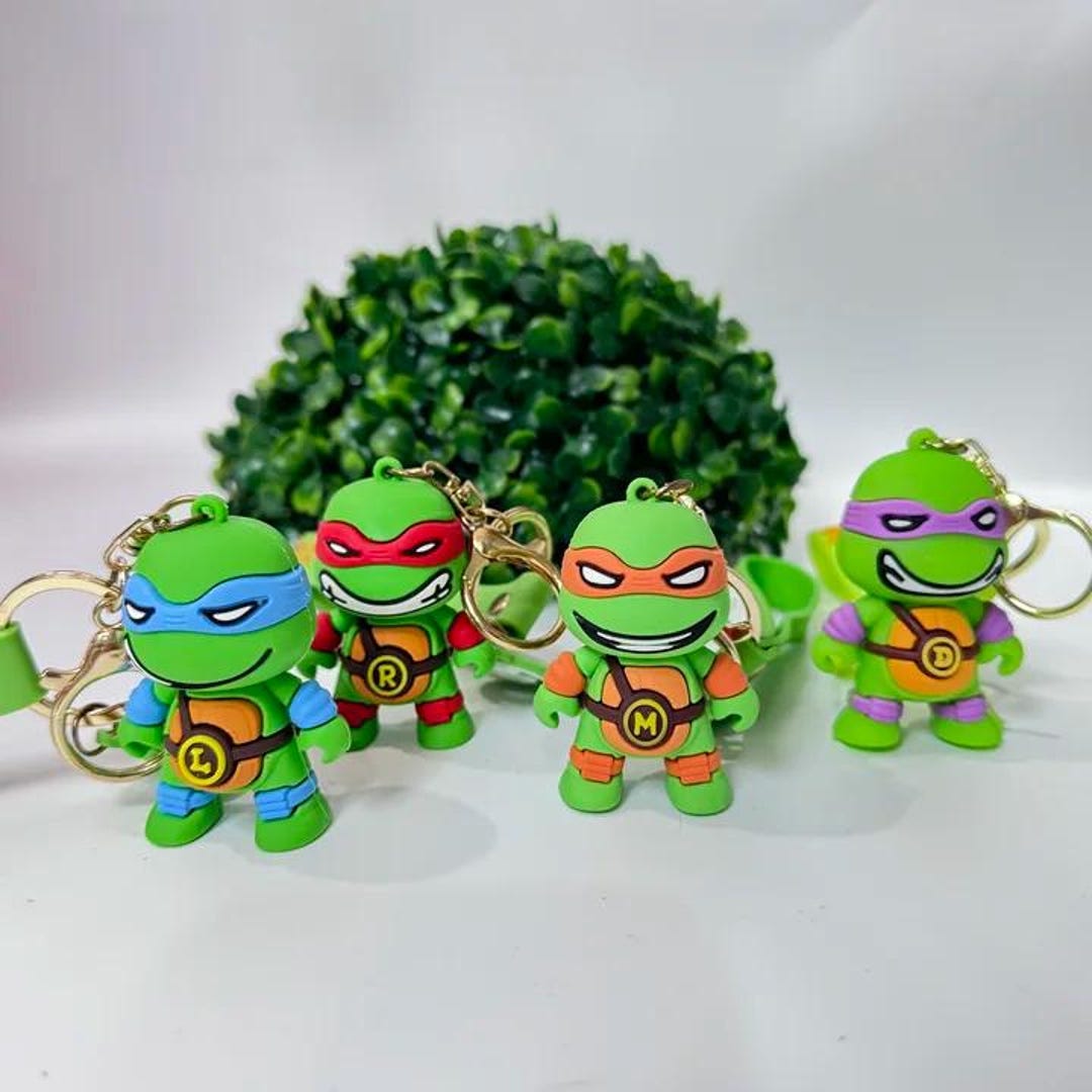 Teenage Mutant Ninja Turtle Keychain, Masked Hero Bag Charm - Etsy