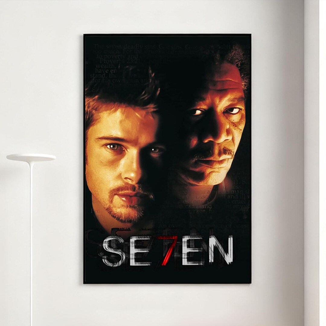 Se7en Movie Poster, Retro Wall Art, Home Decor, Classic Movie, Canvas ...