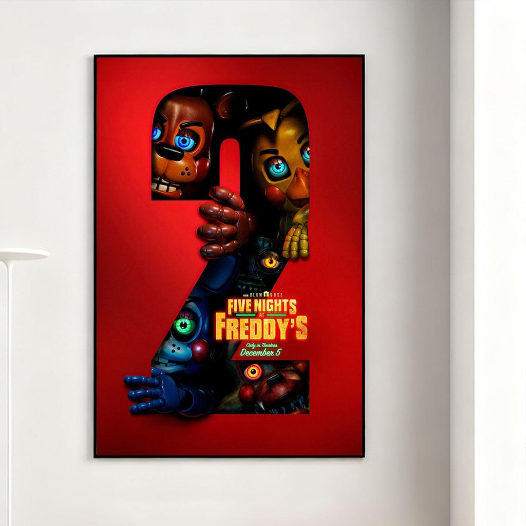 Five Nights at Freddy's 2 Movie Poster, Retro Wall Art, Home Decor ...