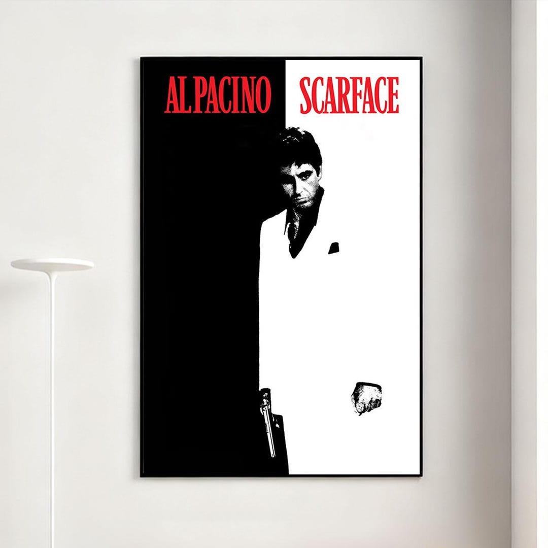 Scarface Movie Poster, Retro Wall Art, Home Decor, Classic Movie ...