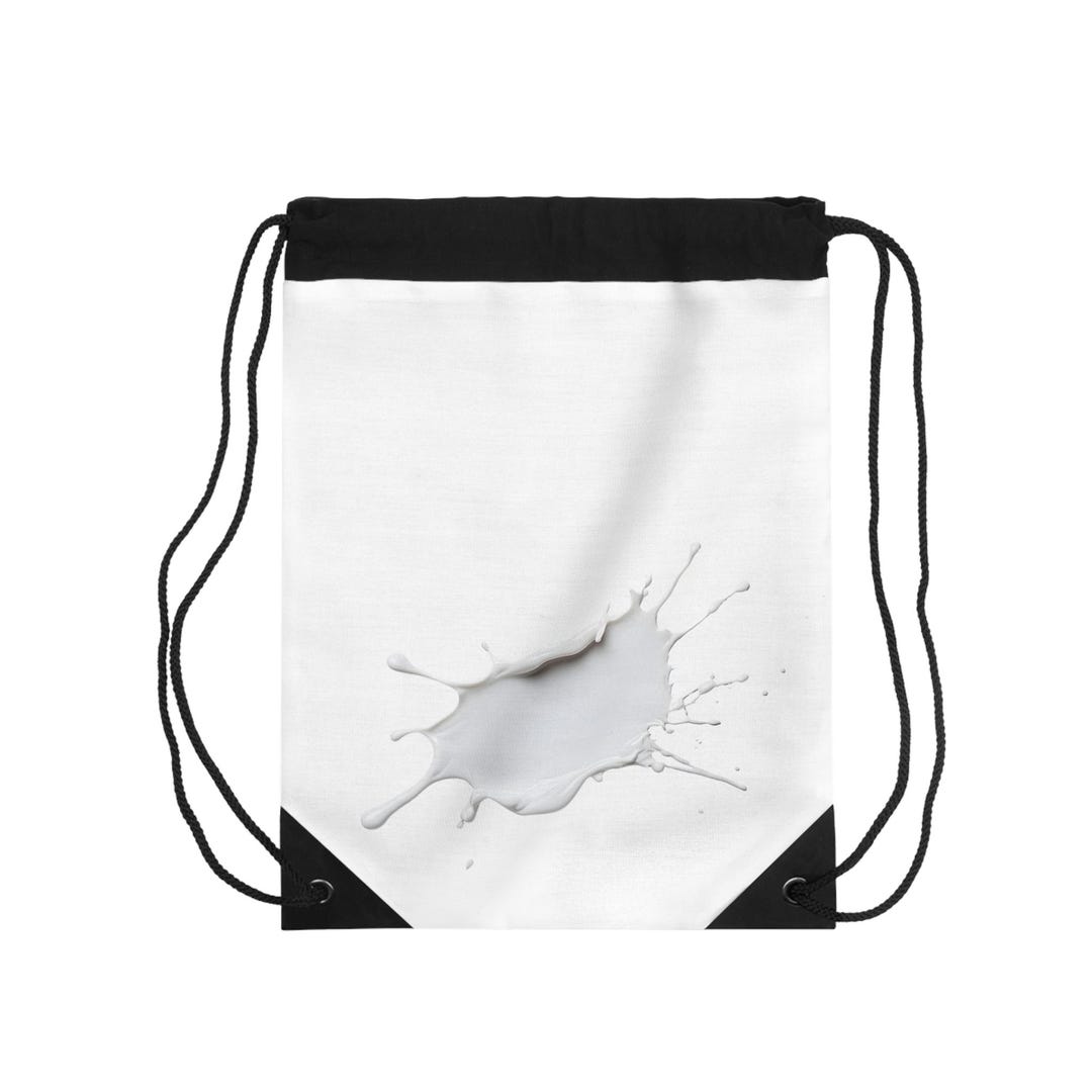 Minimalist Drawstring Bag With Paint Splash Design, Casual Gym Bag ...
