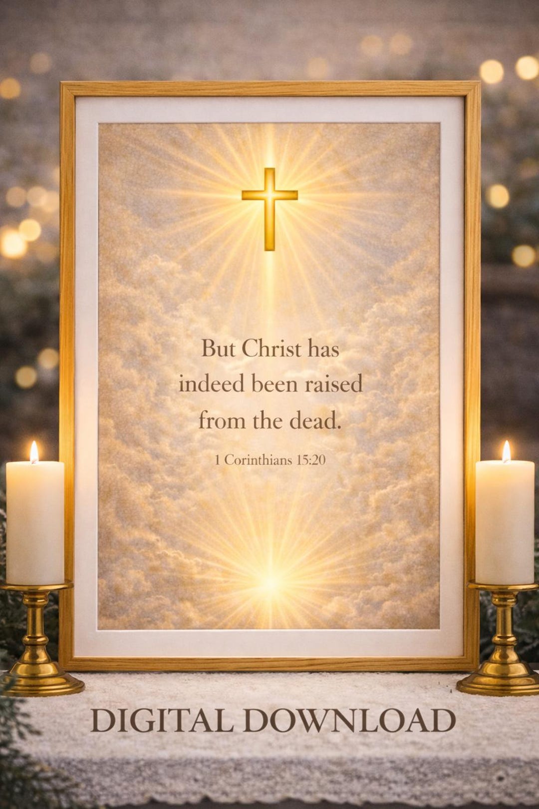 Easter Resurrection Wall Art | Christ is Risen 1 Corinthians 15:20 ...