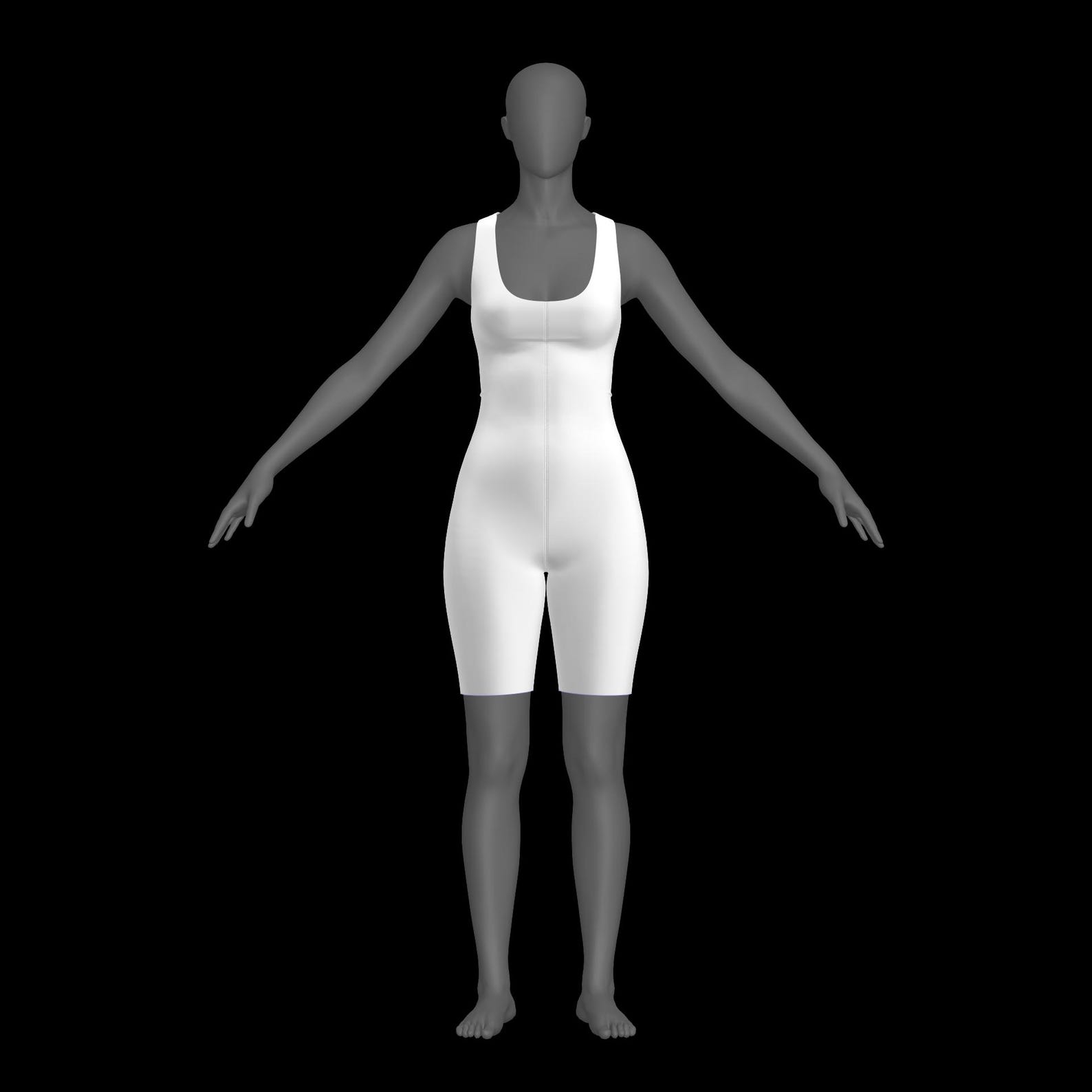 3D Jumpsuit Model: Customizable High/low Poly - CLO3D, Blender ...