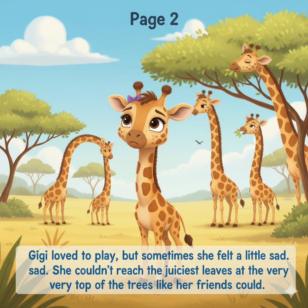 Gigi the Short-neck Giraffe | Children's Picture Book | Self-esteem ...
