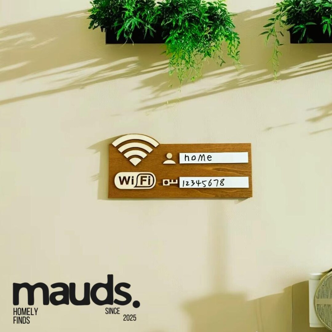 Rustic Wooden Wifi Password Sign: Airbnb Home Decor - Etsy