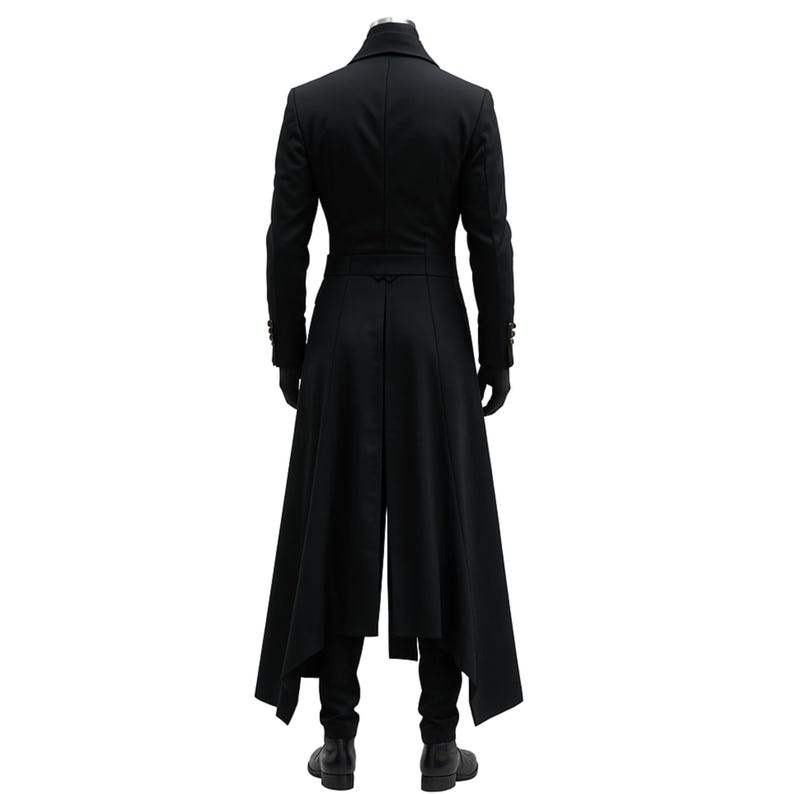 Men’s Gothic Handmade Victorian Black Tailcoat | Steampunk Swallowtail ...
