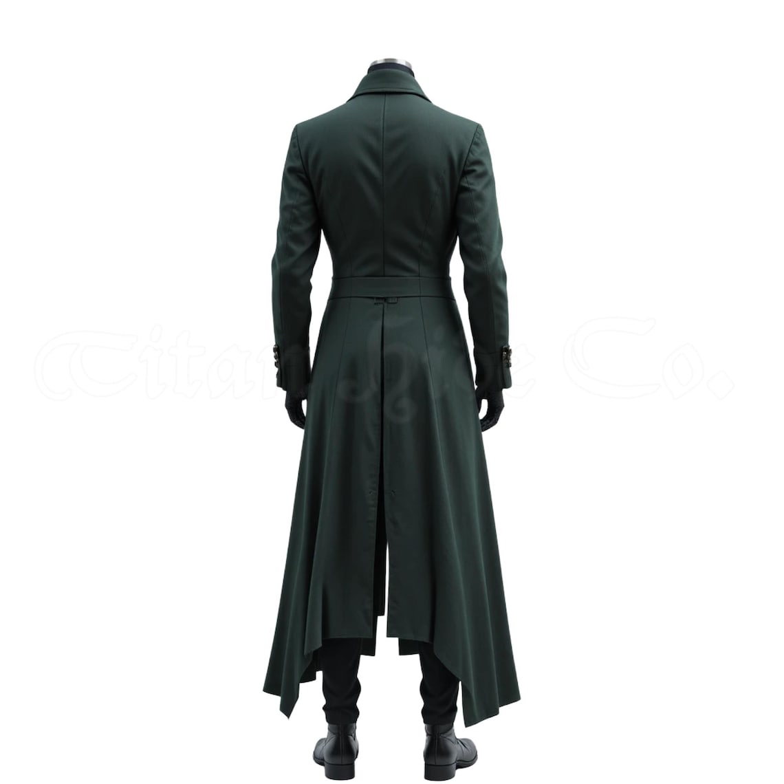 Men’s Gothic Victorian Green Tailcoat | Handmade Steampunk Swallowtail ...