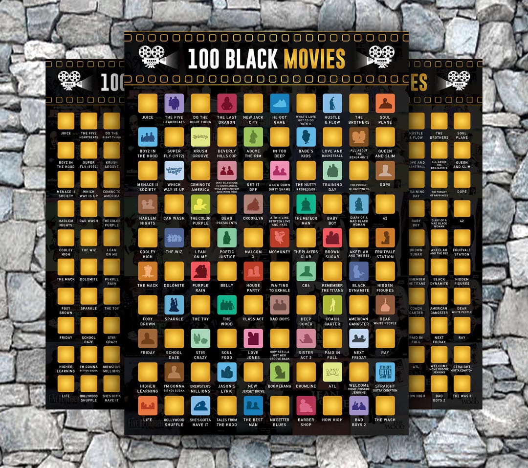 100 Black Movies Scratch off Poster: Interactive Film Bucket List ...