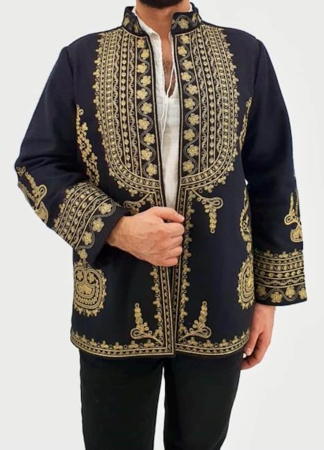 Big Sizes Jacket Folk Men Jacket From S-5 XL Size, Men Folk Jacket ...