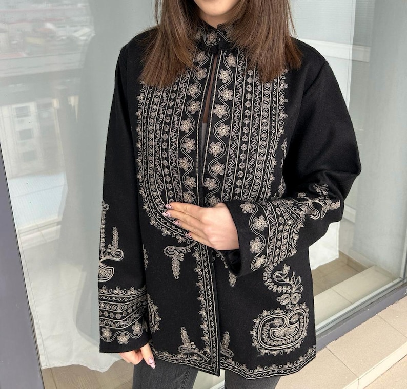 Folk Embroidery Jacket , Big Sizes Embroidery Jacket Traditional Jacket ...
