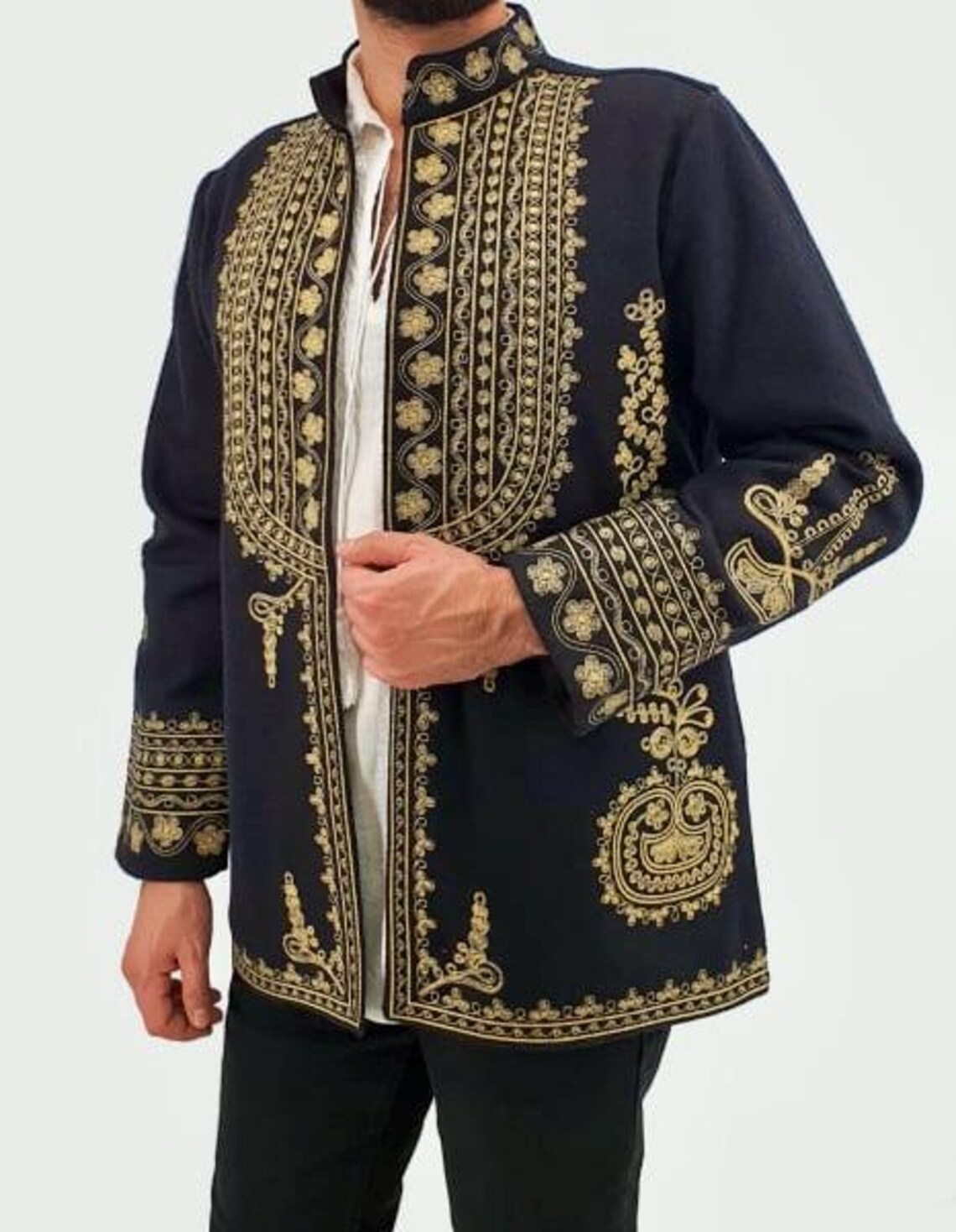 Big Sizes Jacket Folk Men Jacket From S-5 XL Size, Men Folk Jacket ...