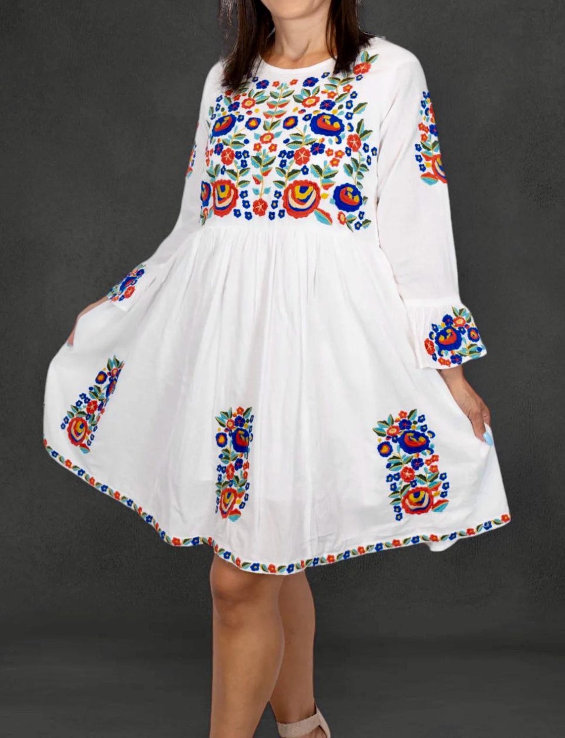 Folk Dress , Folk Embroidery Dress , Rich Embroidery Dress , Woman ...