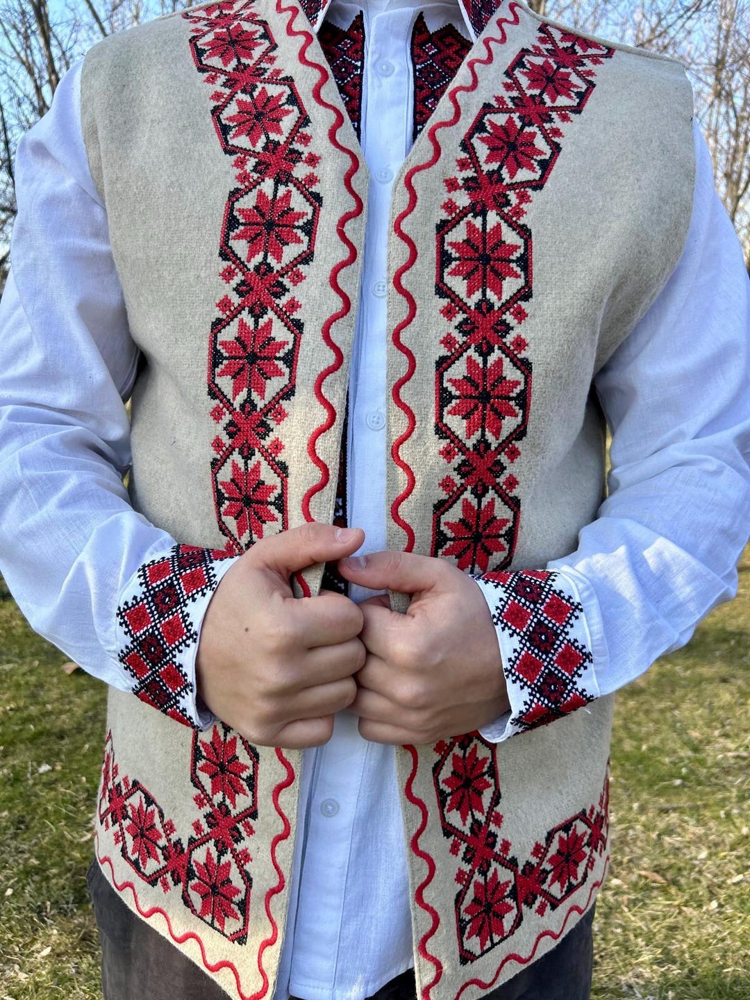 Folk Men Waistcoat , Traditional Men Waistcoat , Men Folk Vest ...
