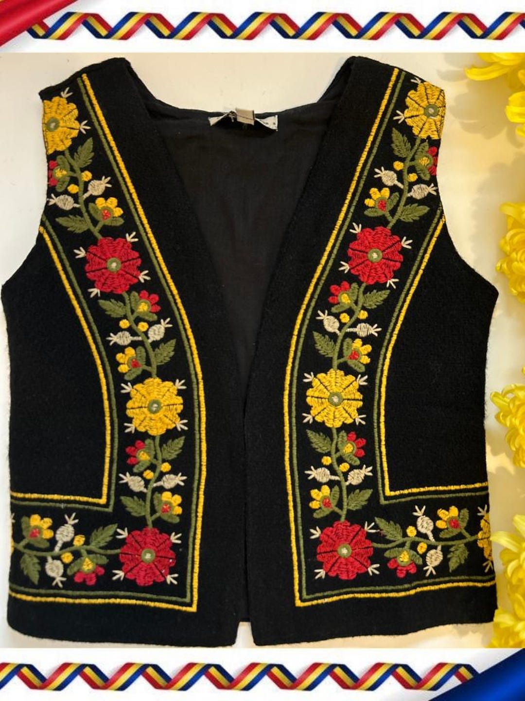 Girls Embroidery Vest , Girl Folk Vest , Embroidery Vest for Girl ...