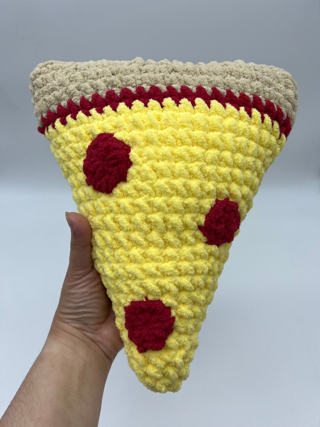 Crochet Pepperoni Pizza Slice Plush Toy: Handmade Foodie Gift - Etsy