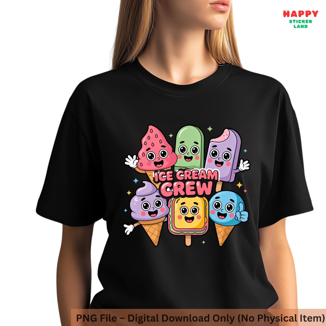 Kawaii Ice Cream Crew PNG | Pastel Clipart (digital Download) - Etsy