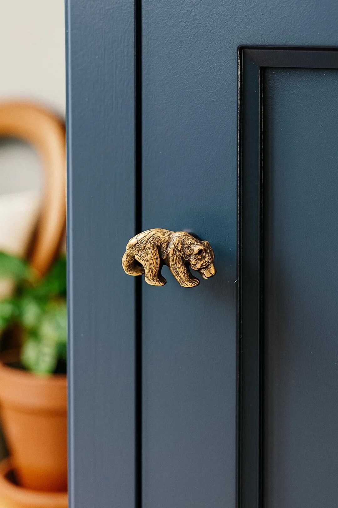 Brass Polar Bear Knob – Kids Cabinet Drawer Pull, Animal Handle - Etsy
