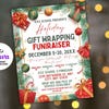 EDITABLE Christmas Gift Wrap Fundraiser Flyer | Gift Wrap Fundraiser ...