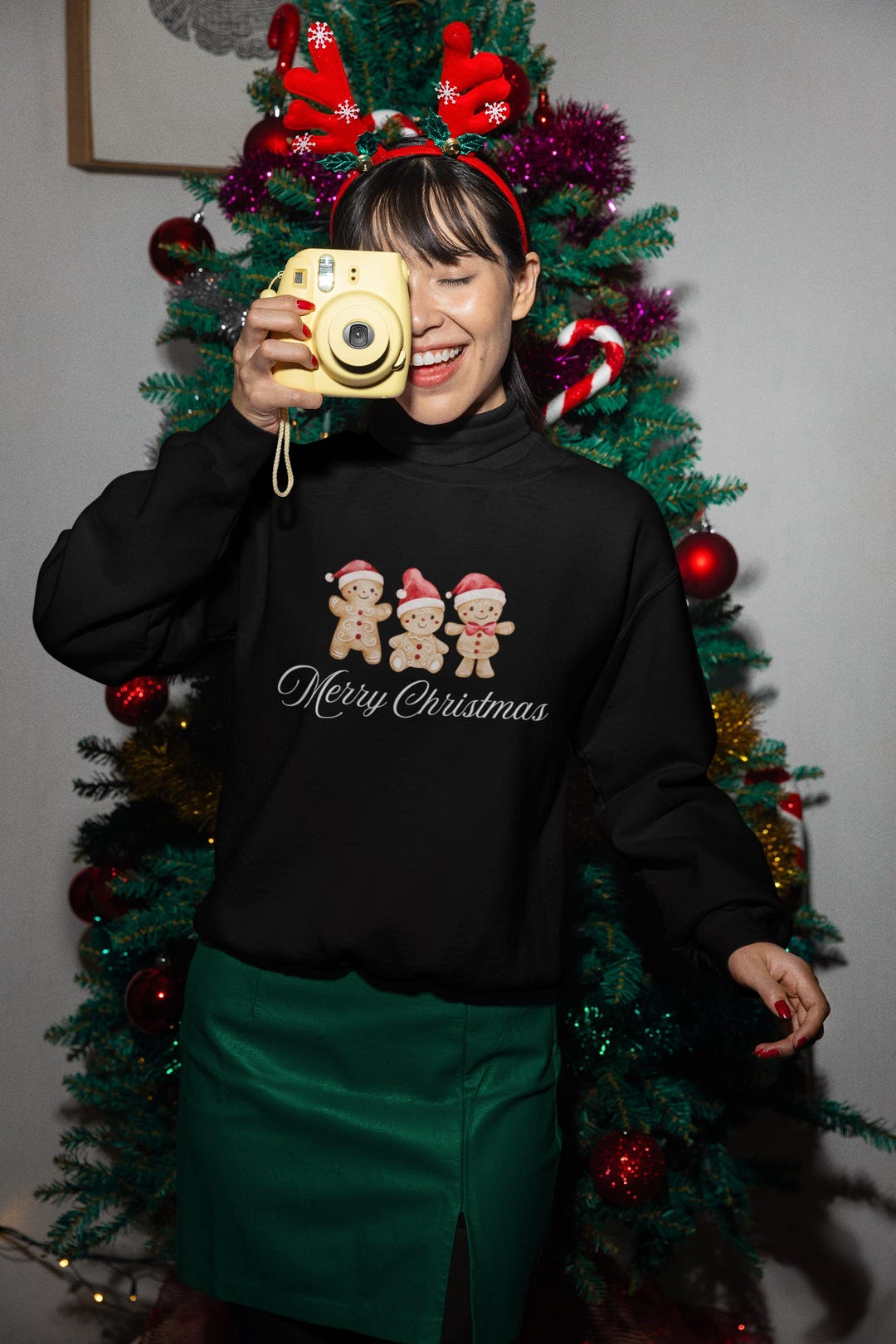 Cute Christmas Gingerbread Sweatshirt, Holiday Season Jumper, Merry ...