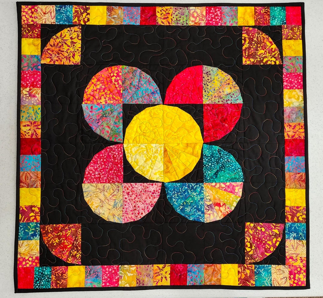 Batik Flower Table Topper, Batik Flower Wall Hanging - Etsy