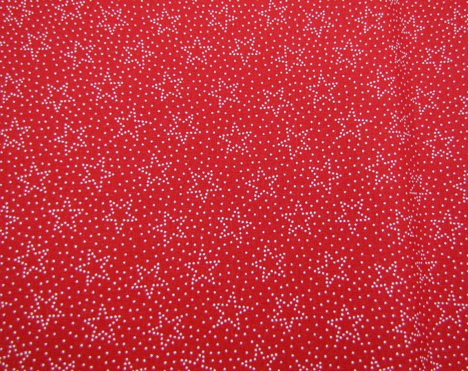 Remnant White Dot Stars on Red Made in the USA 37414 Fabric - Etsy
