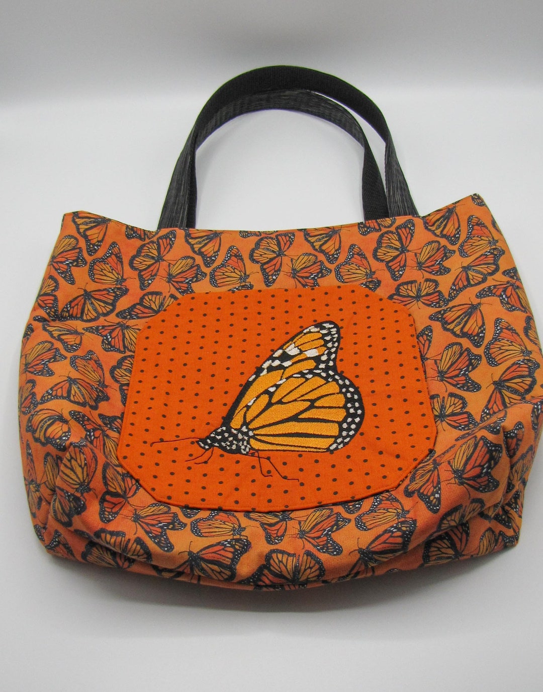 Embroidered Monarch Shoulder Bag, Monarch Tote - Etsy