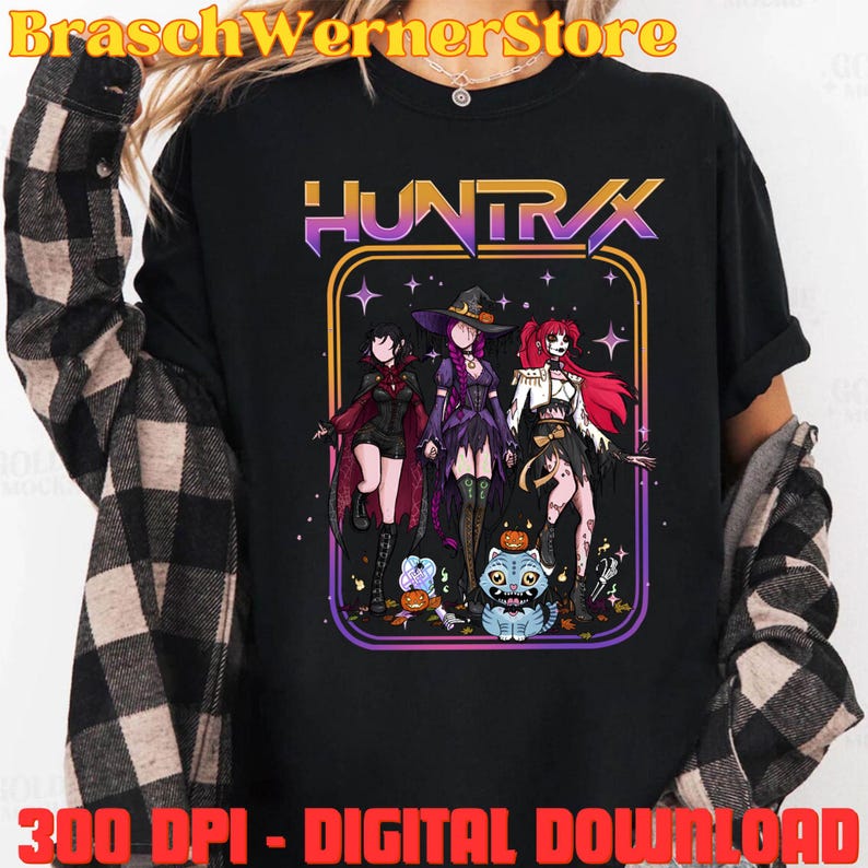 Spooky Huntrix Halloween PNG, Kpop Demon Hunters Clipart, Saja Girls ...