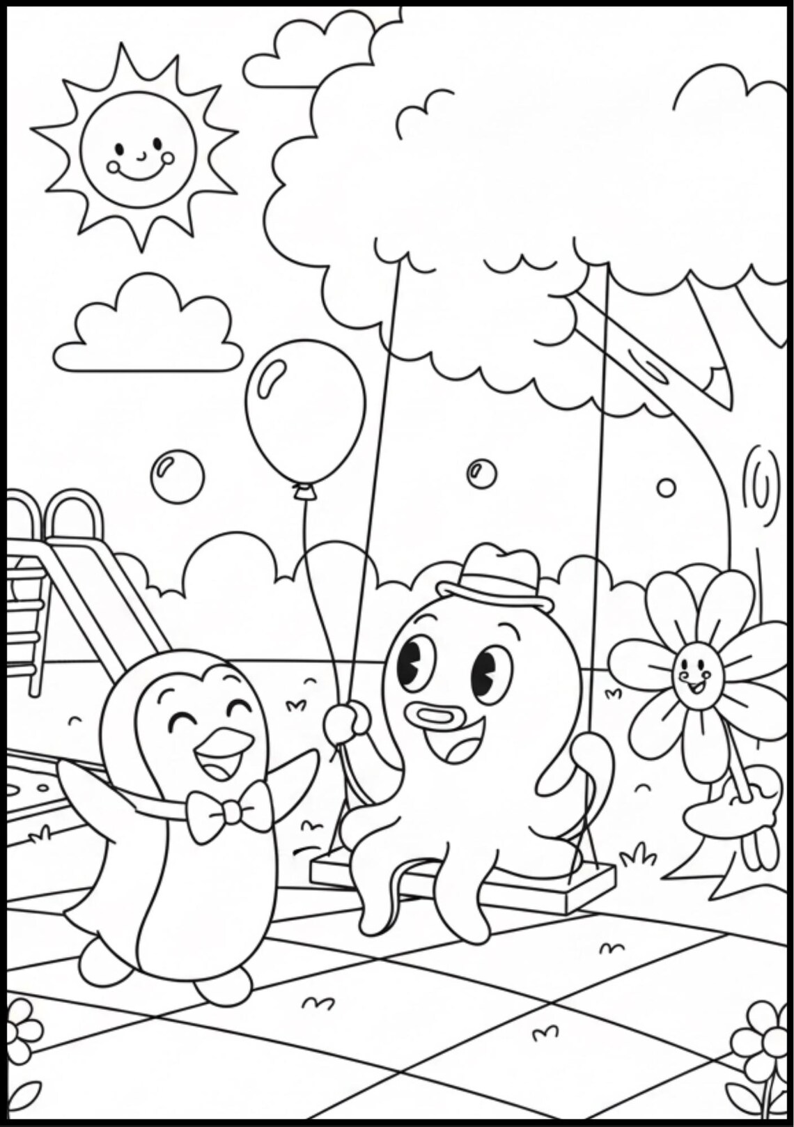 Oswald and His Friends Coloring Pages - Etsy