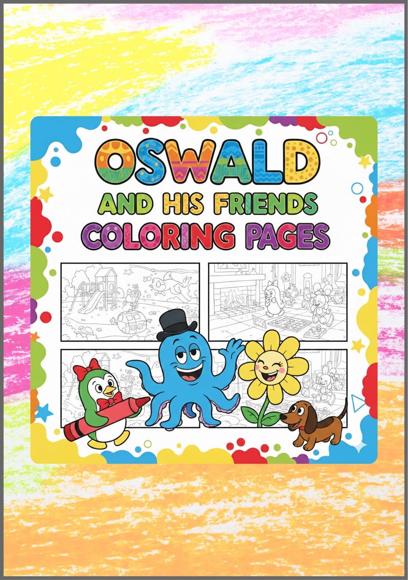 Oswald and His Friends Coloring Pages - Etsy