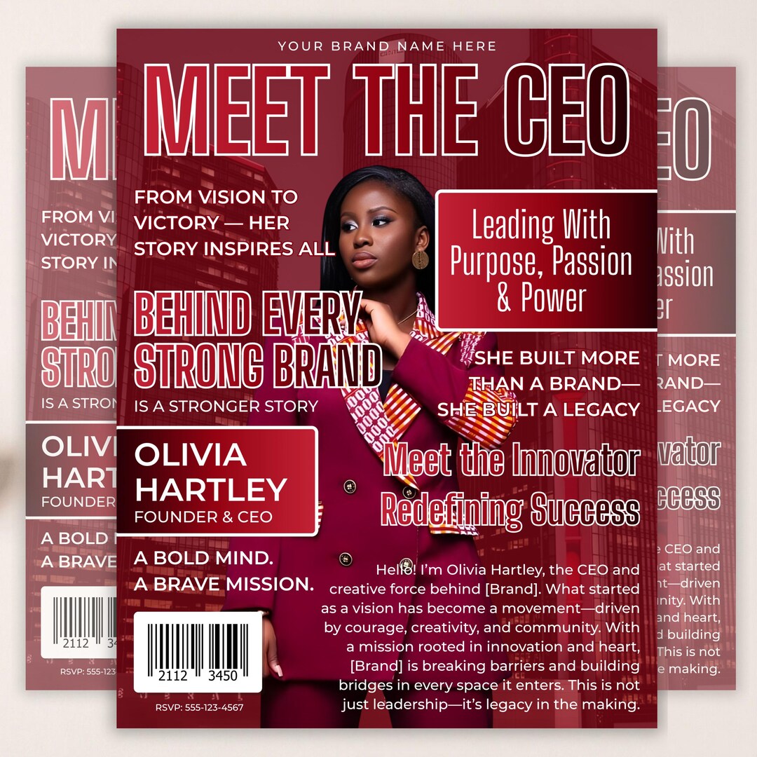 Meet the CEO Flyer, Women in Business Branding Flyer, Entrepreneur ...
