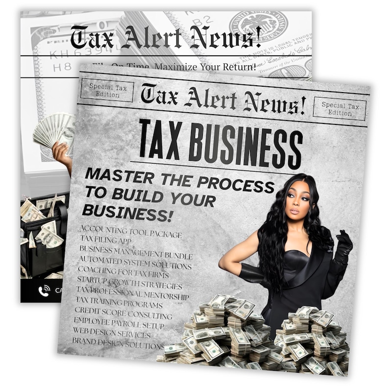 15 Tax Expert Service Flyer Bundle, Editable Canva Template, 2026 Tax ...