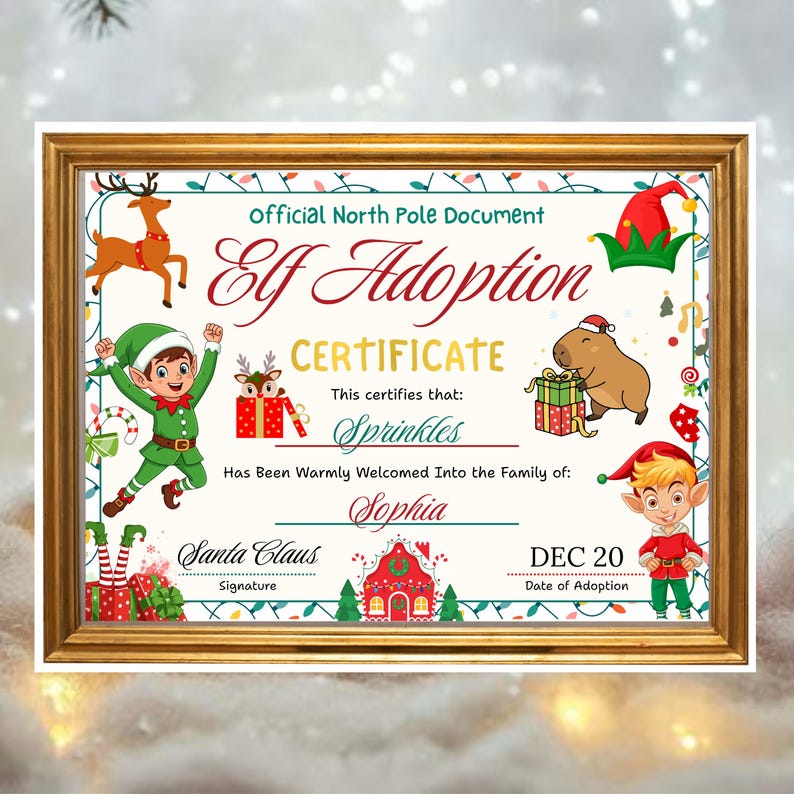 Editable Elf Adoption Certificate, Elf Arrival Letter, Letter From Your ...