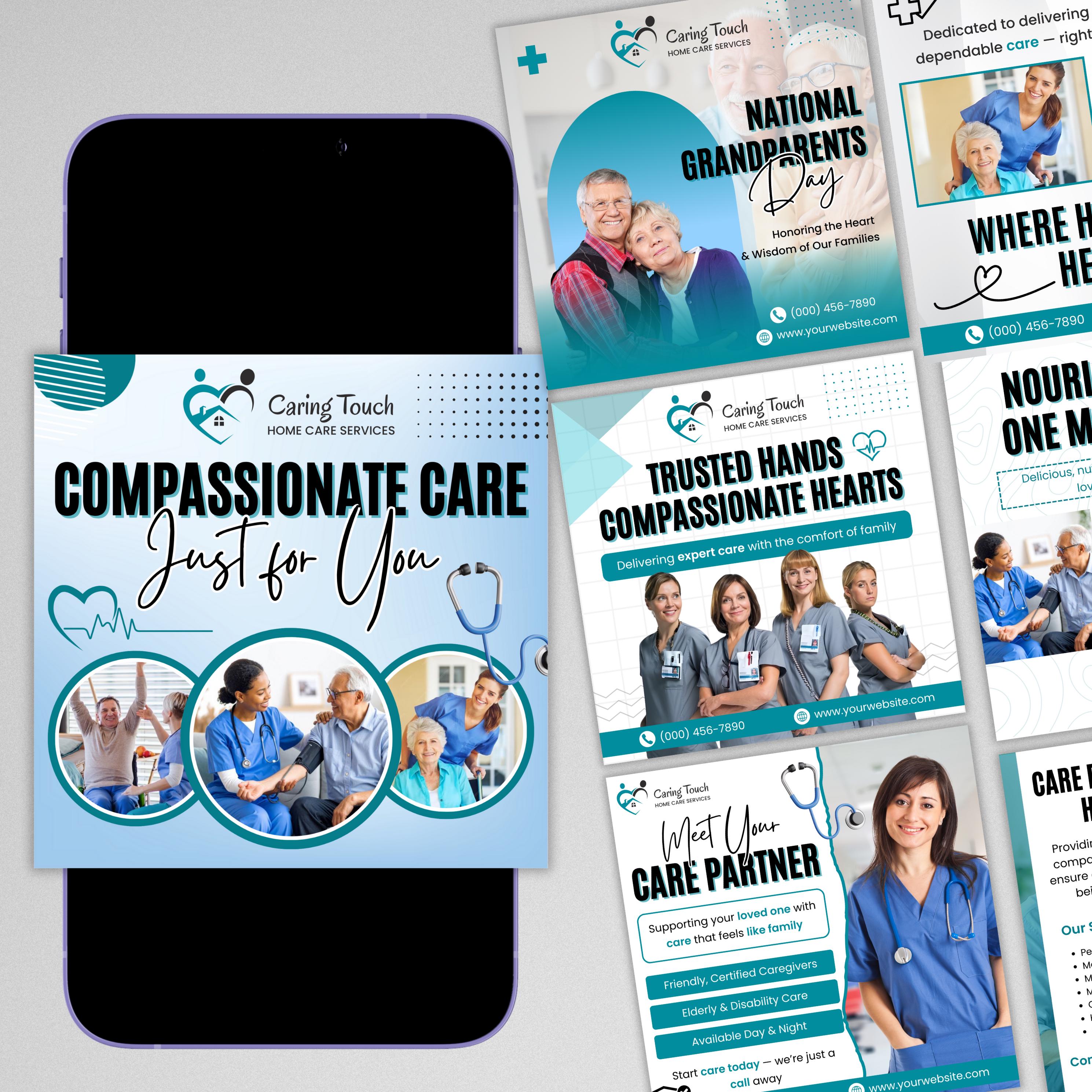 20 Home Care Service Flyer, DIY Flyer Template Design, Healthcare ...