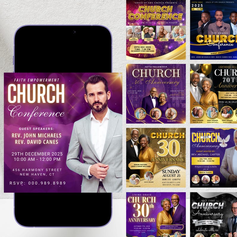 Church Anniversary Flyer Template, Church Anniversary Flyer, Church ...