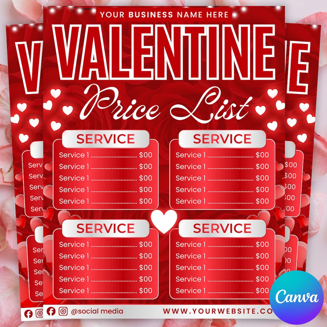 Valentine Sweet Treats Price List, Cake, Cookies Strawberry and ...