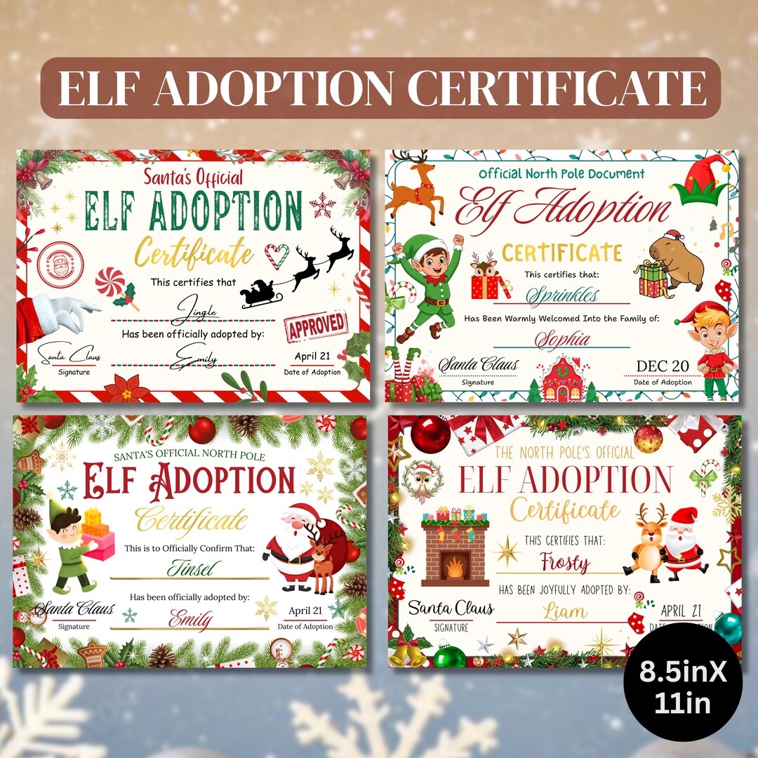 Editable Elf Adoption Certificate, Elf Arrival Letter, Letter From Your ...