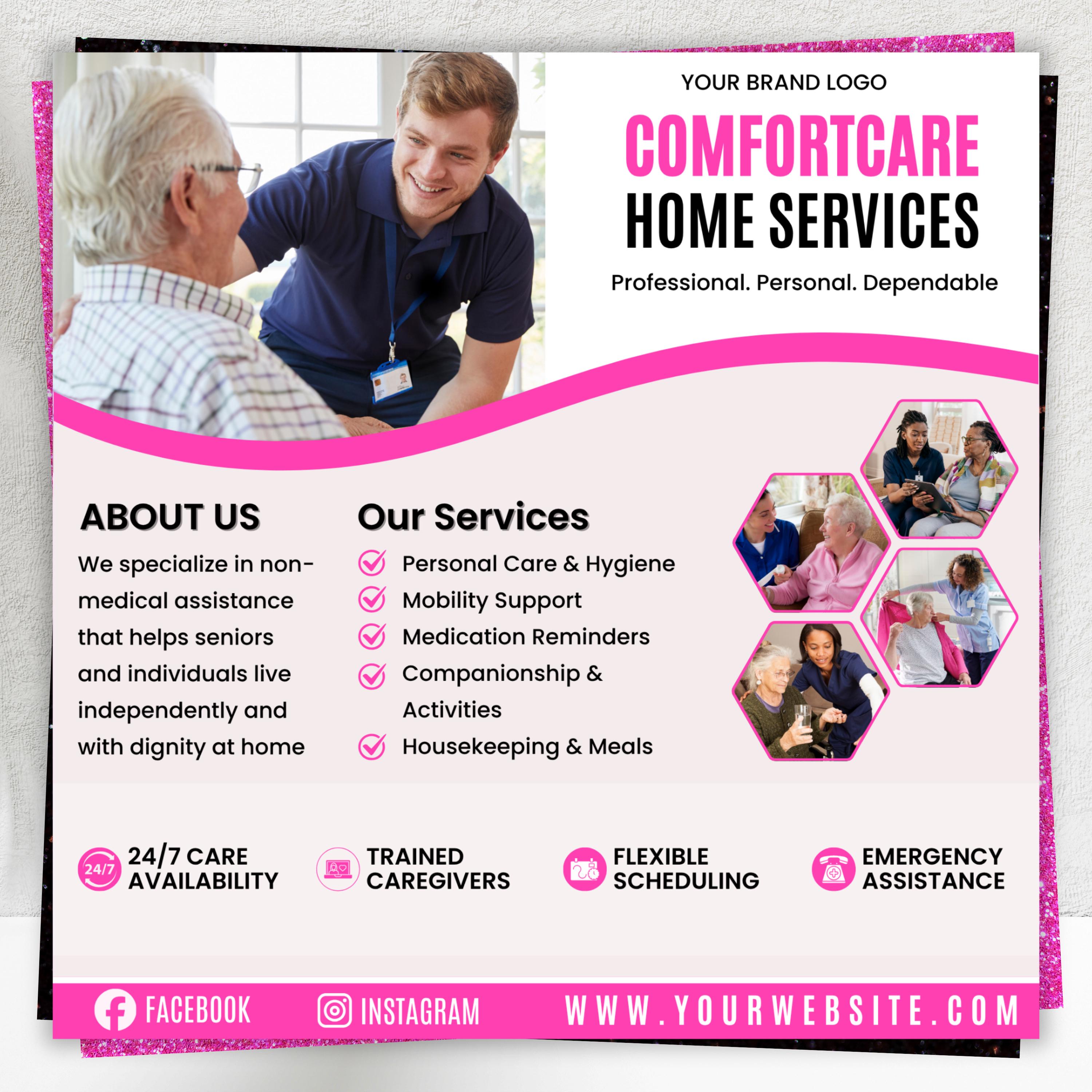 Home Care Service Flyer, DIY Flyer Template Design, Healthcare ...