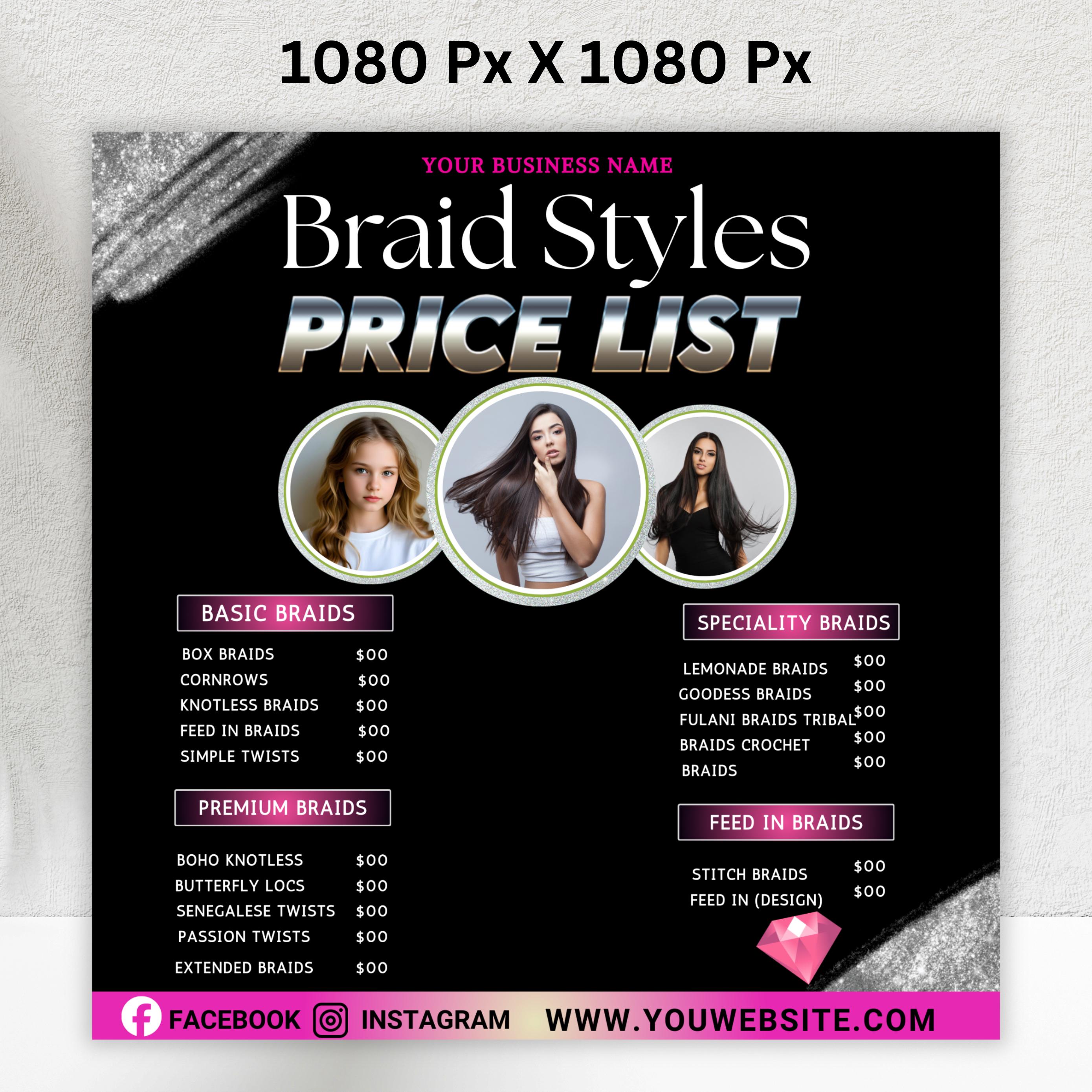 DIY Hair Collection Price List Flyer, Hair Pricelist Flyer, Hair ...