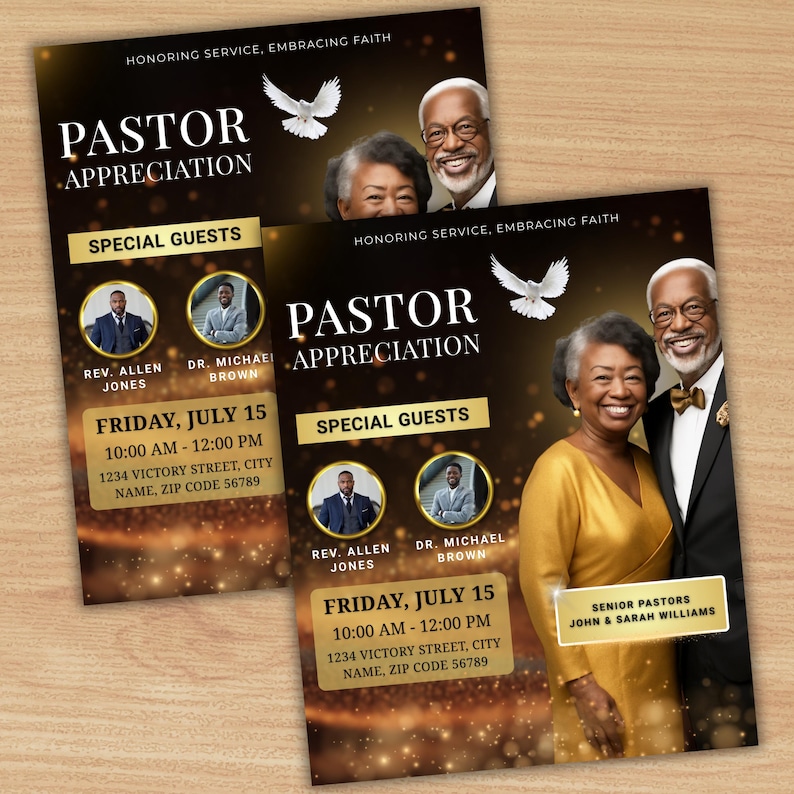 Pastor Appreciation Flyer, Worship Church Flyer, Prayer Conference ...