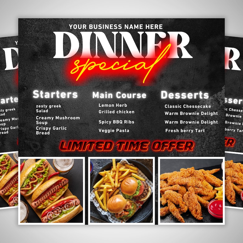 Salad Flyer Template - Etsy