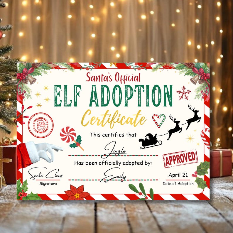 Editable Elf Adoption Certificate, Elf Arrival Letter, Letter From Your ...
