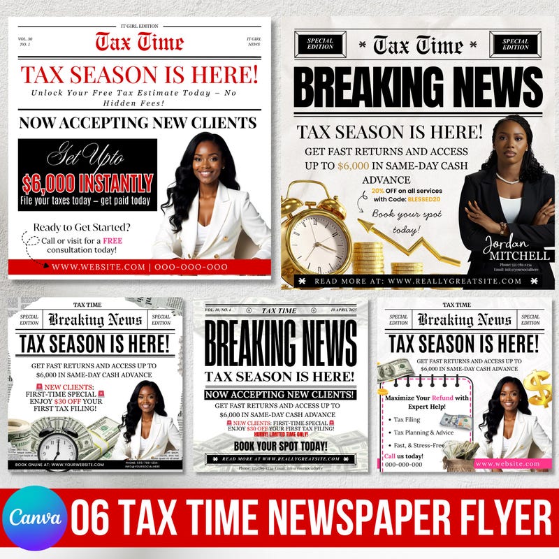 Referral Flyers Taxes - Etsy