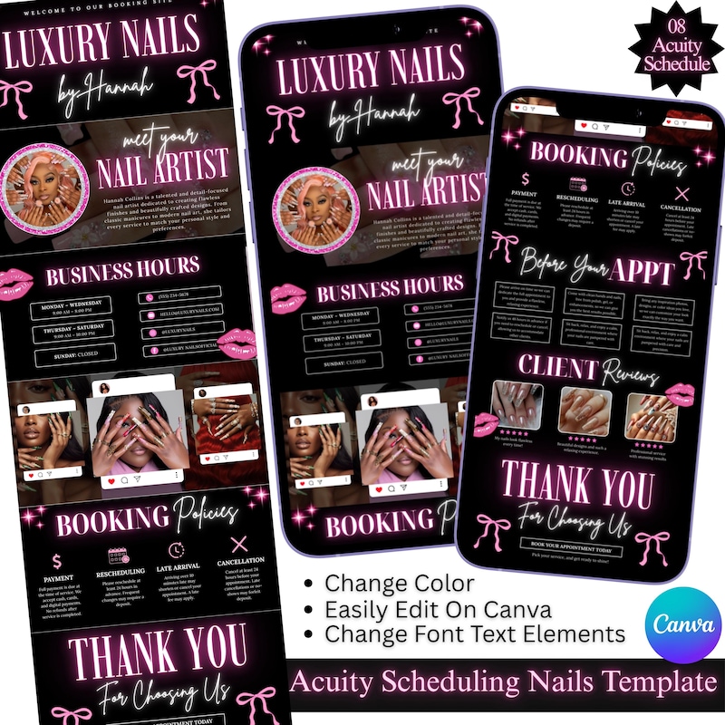 Nail Banners Template - Etsy