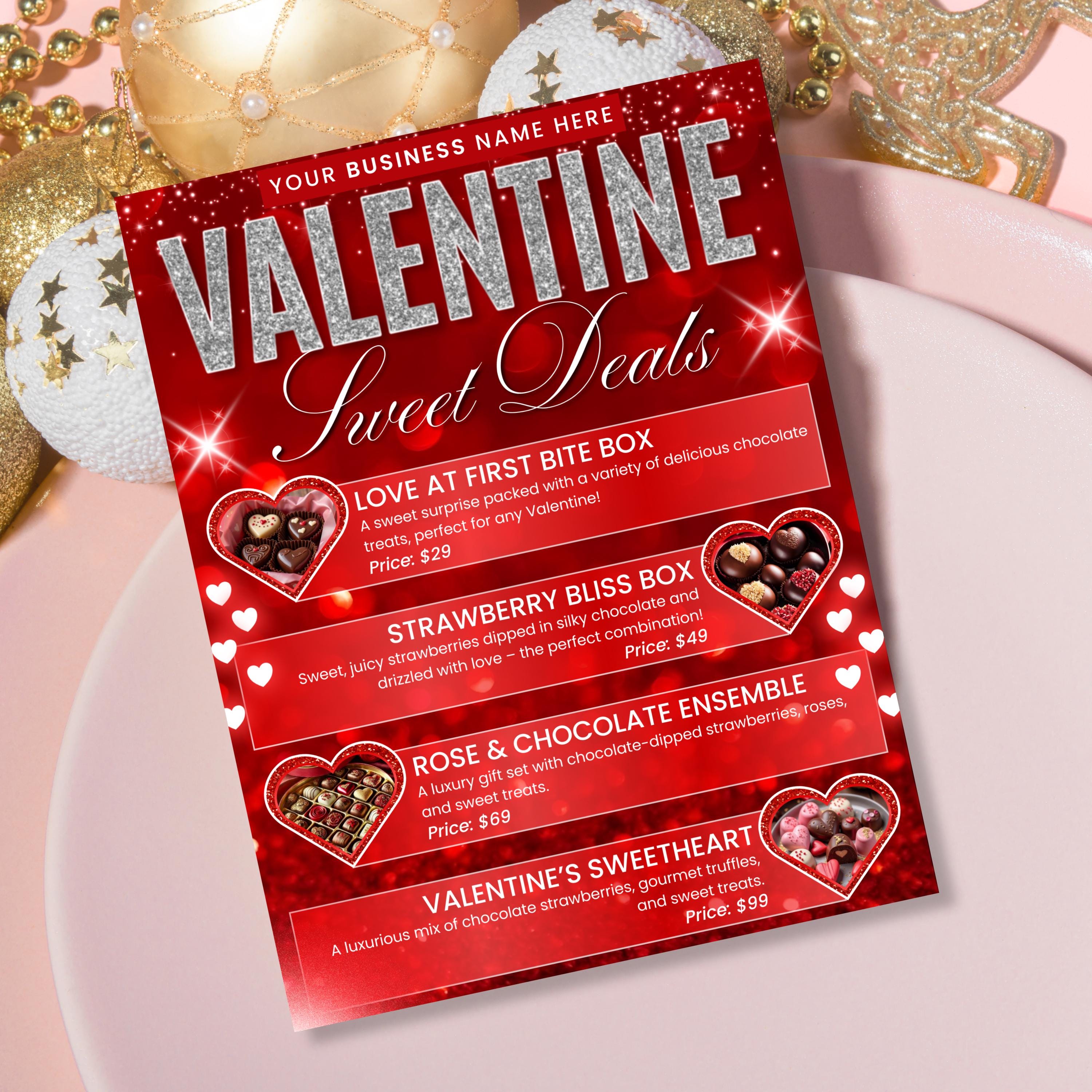 Valentine Sweet Treats Price List, Cake, Cookies Strawberry and ...
