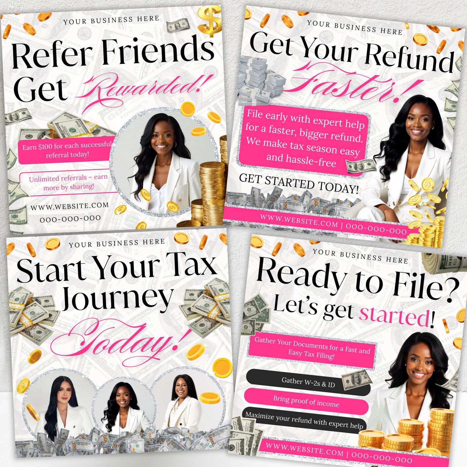 10tax Prep Flyer, Tax Professional Flyers Bundle, Tax Prep Marketing ...