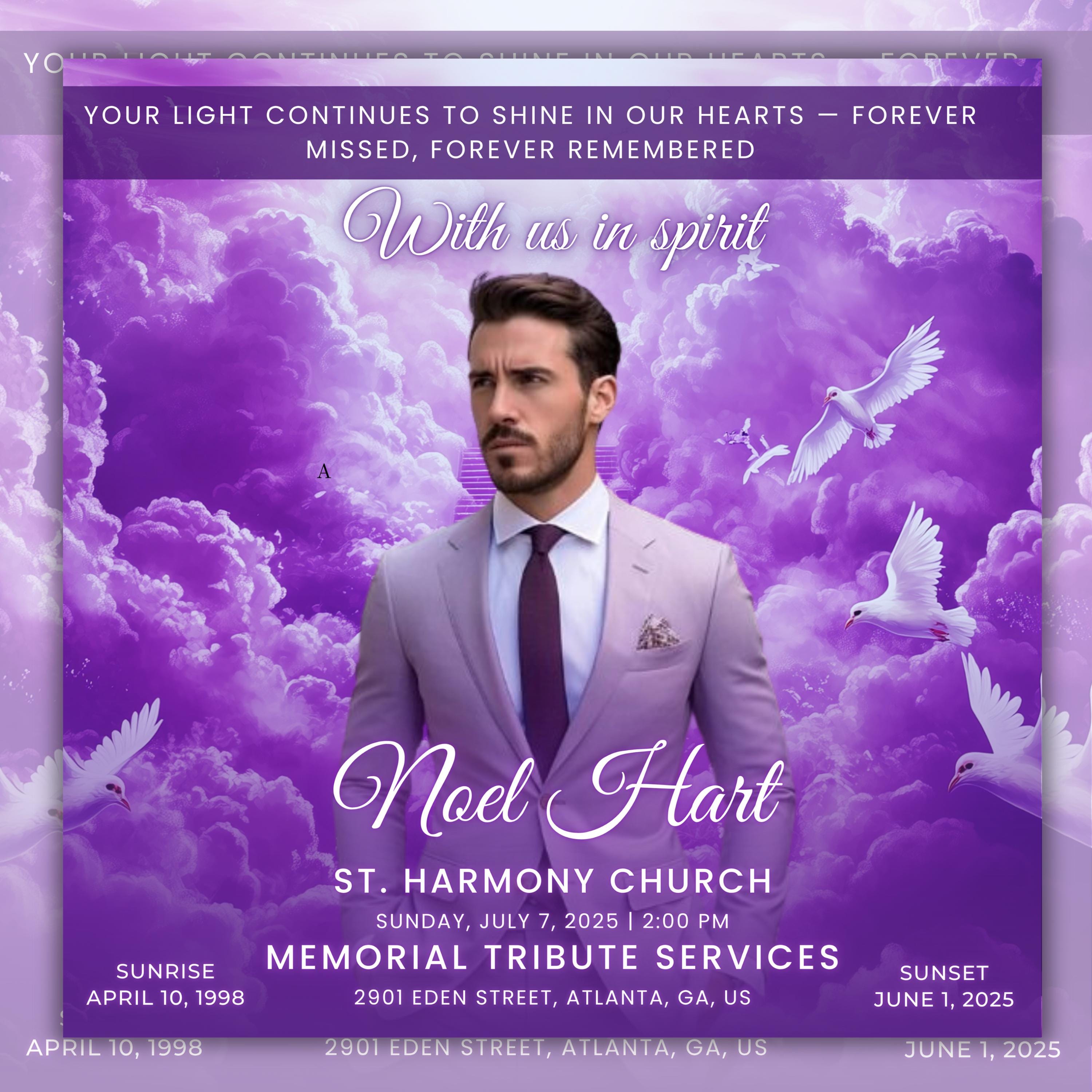 Memorial Funeral Announcement Flyer, Memorial Flyer, Memorial Funeral ...
