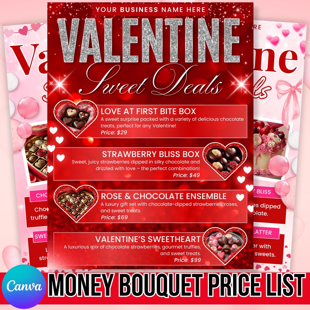 Valentine Sweet Treats Price List, Cake, Cookies Strawberry and ...