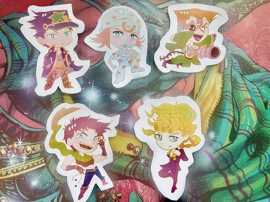 Jojo Stickers | Jotaro, Johnny, Stroheim, Joseph, Giorno - Etsy UK